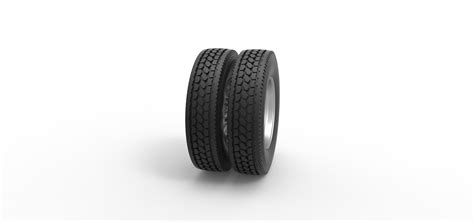 Rear Custom Wheel Of Semi Truck Version 19 Scale 1 To 25 3d Model 3d