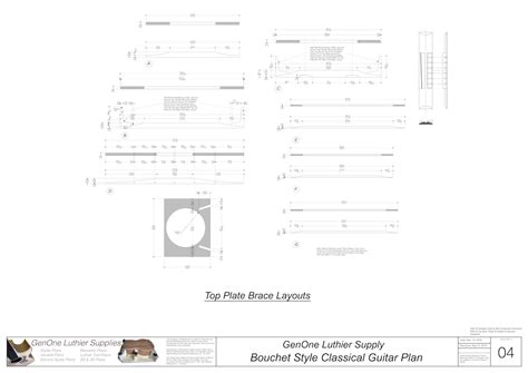 Classical Guitar Plans Bouchet Bracing Genone Luthier Services