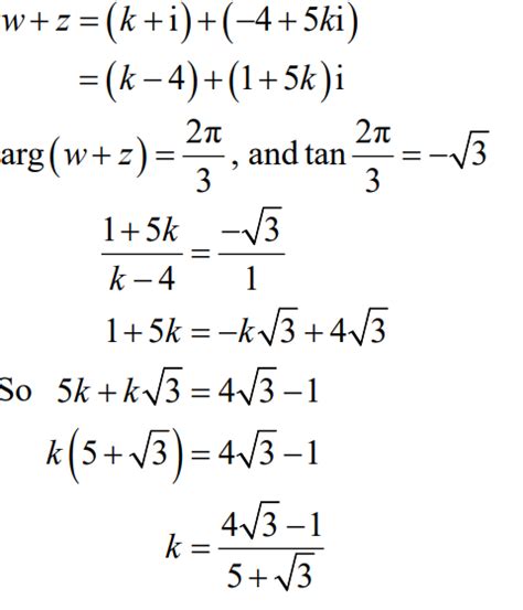Geometry Argument Of Complex Numbers With Unknown Values