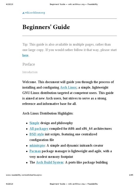 Arch Linux Beginners Guide Pdf File System Booting