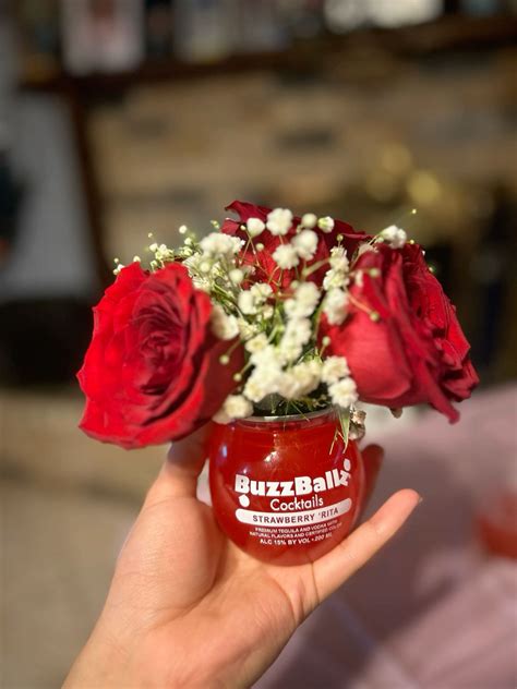 Buzzball Mini Arrangement In 2025 21st Birthday Centerpieces Mini Alcohol Bouquet Decorated