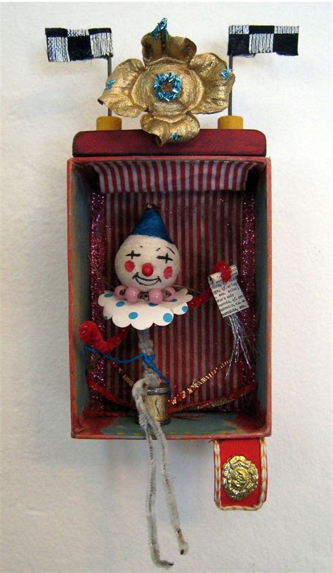 Assemblage Vintage Clown By Bugatha1 On Deviantart Vintage Clown Box Assemblage Assemblage