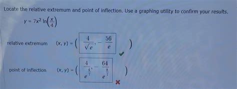 Solved Locate The Relative Extremum And Point Of Inflection