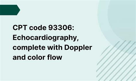Cpt Code 93306 Echocardiography Complete With Doppler And Color Flow