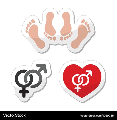 Couple Sex Making Love Icons As Labels Set Vector Image