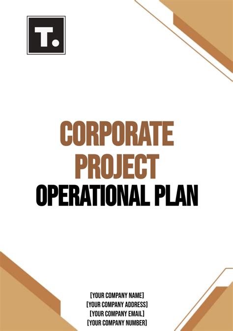 Free Corporate Project Operational Plan Template To Edit Online