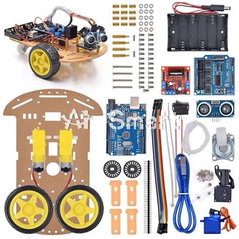Diy Avoidance Tracking Smart Robot Car Chassis Kit Ultrasonic Module