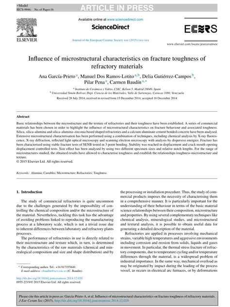 Pdf Influence Of Microstructural Characteristics On Fracture