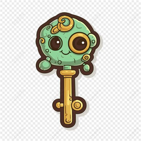 帶眼睛的卡通鑰匙 向量貼紙鑰匙卡通eps圖案素材免費下載，可愛卡通圖片，尺寸4267 × 4267px Lovepik