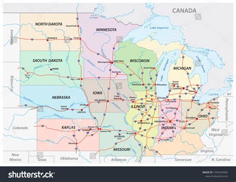 Map Of The Midwest With Cities