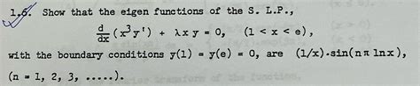 Solved Please Show The Eigen Function Is Matching The One In Question