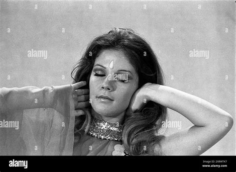 Argentine Model And Actress Graciela Alfano During A Film Shooting In