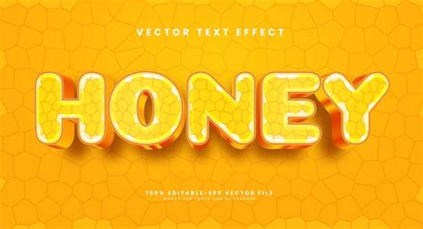 Premium Vector Honey Editable Text Style Effect Vector Text Effect