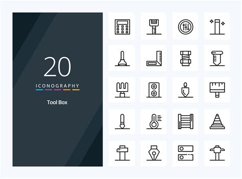 20 Tools Outline Icon For Presentation 19209456 Vector Art At Vecteezy