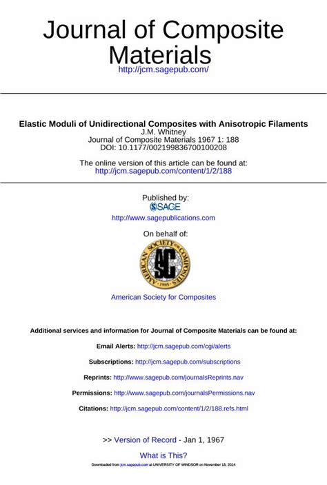 Pdf Elastic Moduli Of Unidirectional Composites With Anisotropic Filaments Dokumentips