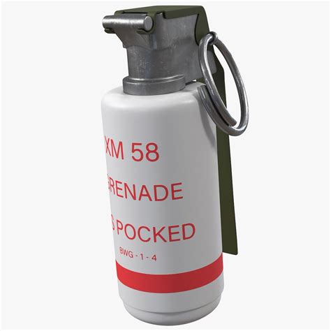 Xm58 Riot Control Cs Grenade 3d Model 29 Usdz 3ds Blend C4d Fbx Max Ma Lxo Obj