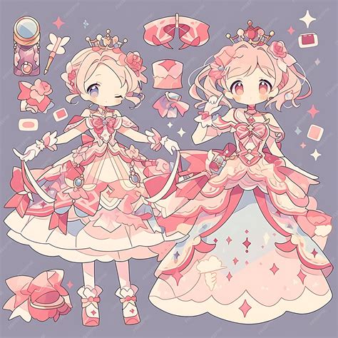 Premium Photo Anime Character Design Female Magical Girl Costume