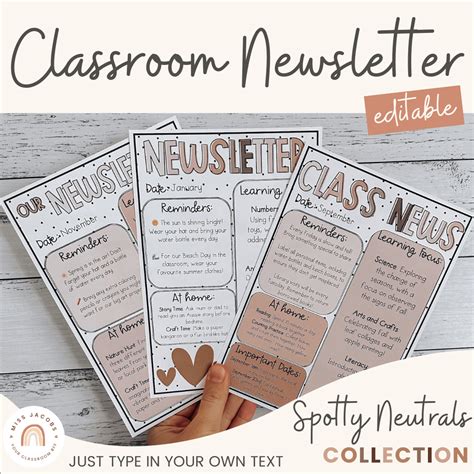 Editable Classroom Newsletter Template Freebie Fully Editable Canva