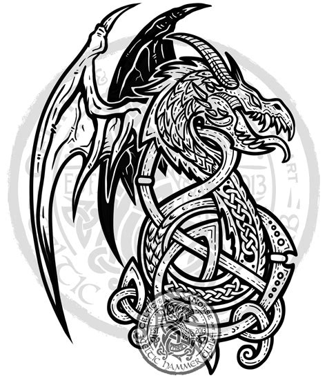 Celtic Dragon Drawings