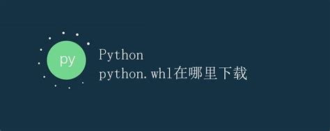 Python python.whl在哪里下载|极客教程