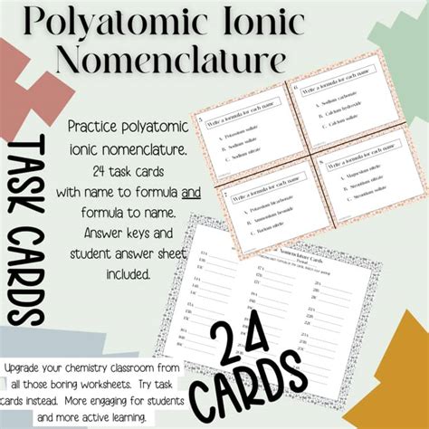 Polyatomic Naming By Winnierosepublishing Tpt