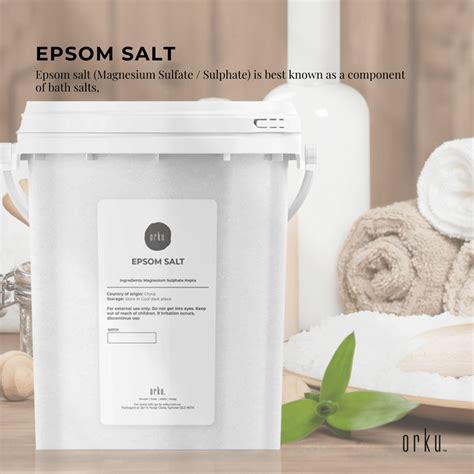 13kg Epsom Salt Tub Magnesium Sulphate For Bath Skin Body Skin Care
