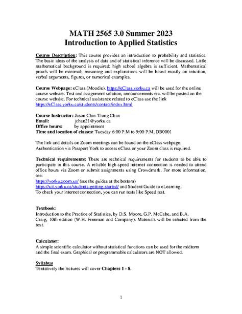 Math 2565 Outline Assignment 1 Math 2565 3 Summer 2023 Introduction