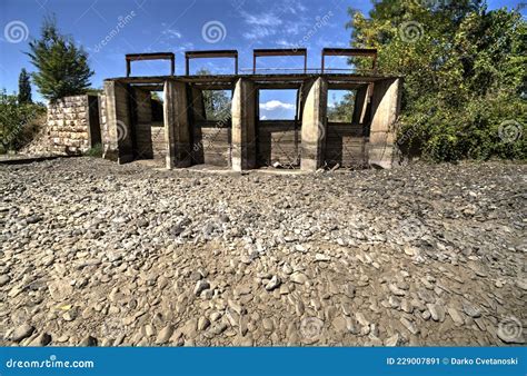 The Riverbed Without Water The Drought Takes Its Toll Royalty Free