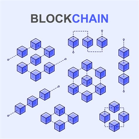 Blockchain Concept Design Network Structure Vector Icon 9773033 Vector