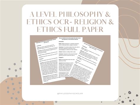 Religion And Ethics Full Paper 2 Essay Plans Ocr Teaching Resources