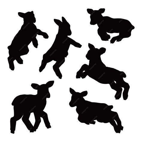 Premium Vector Hand Drawn Lamb Silhouette Illustration
