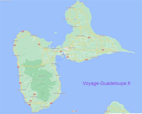 Plan De Lile Et Carte De La Guadeloupe Monde Routière Plage