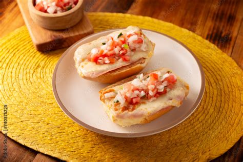 Molletes Mexican Recipe Based On Bolillo Bread Split Lengthwise