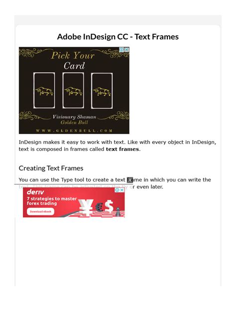 Adobe Indesign Cc Text Frames Pdf