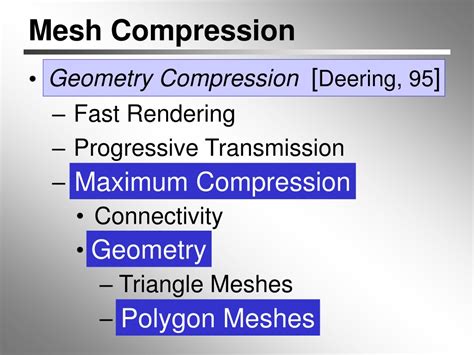 Ppt Efficient Predictive Compression Of Non Triangular Mesh Faces Powerpoint Presentation Id