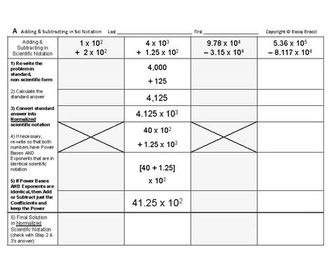 Scinot 05 Adding Add And Subtracting Subtract In Scientific Notation