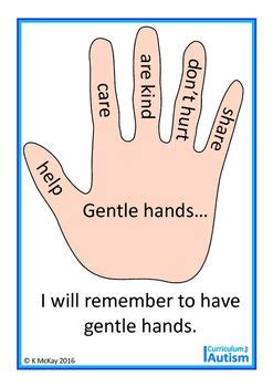 Positive Behavior Poster Gentle Hands Freebie Safe Hands At School