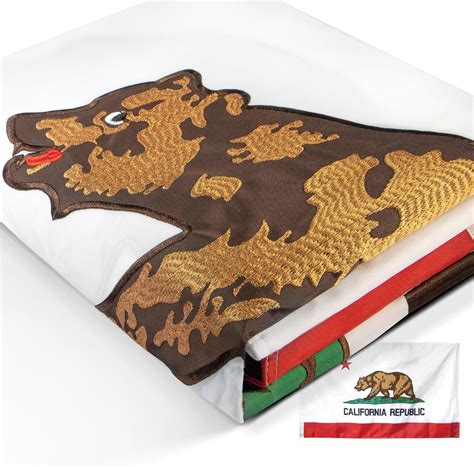 Anley Everstrong Series Embroidered California State Flag 3x5 Feet Nylon Californian Ca Flags
