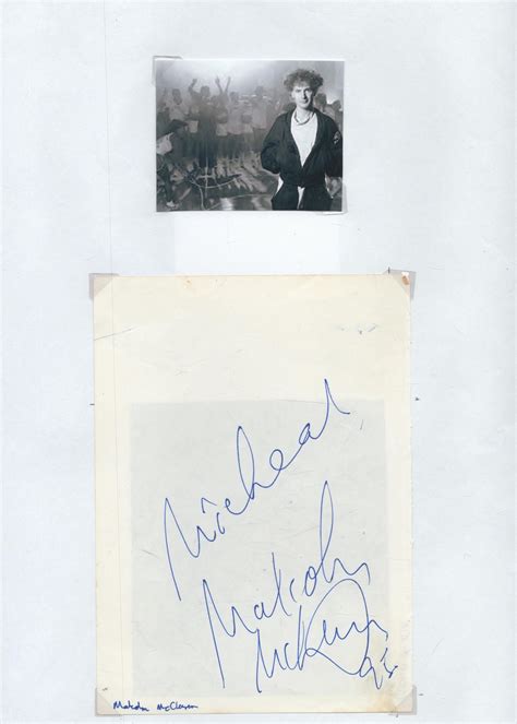 At Auction Music Malcolm Mclaren Sex Pistols Manager Signed 7 X 5 Inch Piece Of Paper