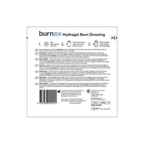 Burnex Hydrogel Burn Dressing 10x10cm 1s First Aid Watsons Singapore