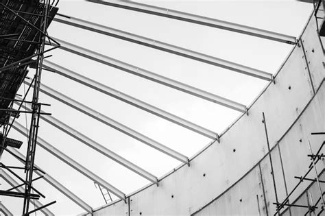 Picture Monochrome Assembly Rafter Roof Storage Tank Oil Scaffolding