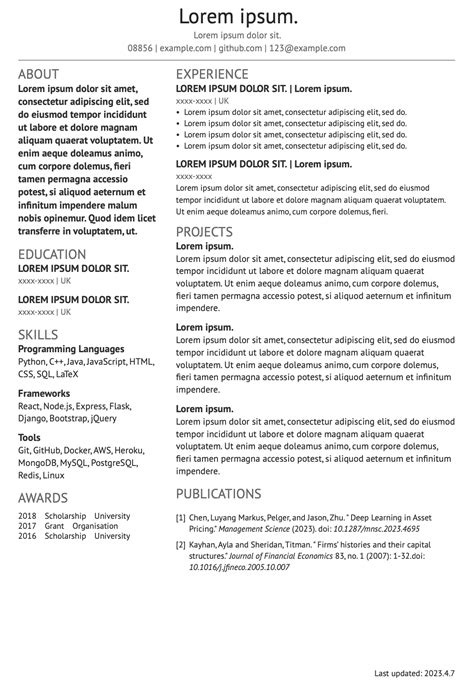 Github Jxpeng98typst Cv Resume A Cv Template Inspired By Deedy Resume