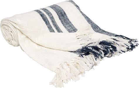 Carol And Frank Morgan Ink Striped Woven Accent Throw Blanket