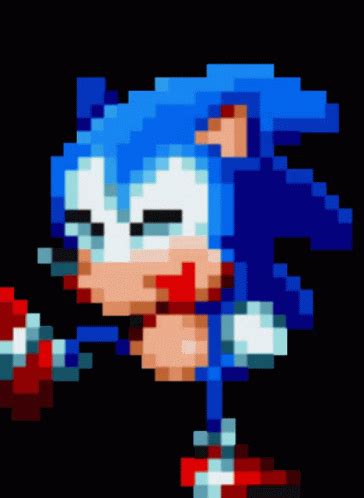 Pixelated Sonic The Hedgehog Happy Dancing 