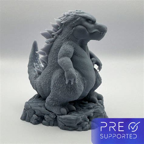 3d Printable Chibi Kaiju Zilla By Piktion Collective