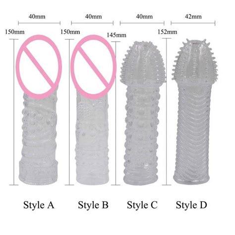 Reusable Silicone Condom With G Spot Stimulation Dildo Sheath