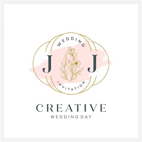 Premium Vector Wedding Logo Monogram J And J Initial Name