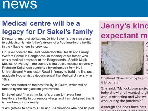Grateful To See Hospital News About Fathers Legacy Prof Ishaq Phd