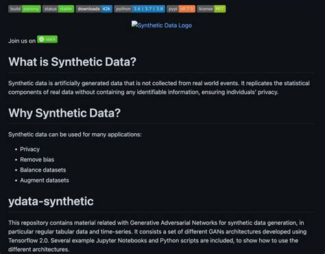 Gans For Synthetic Data Generation