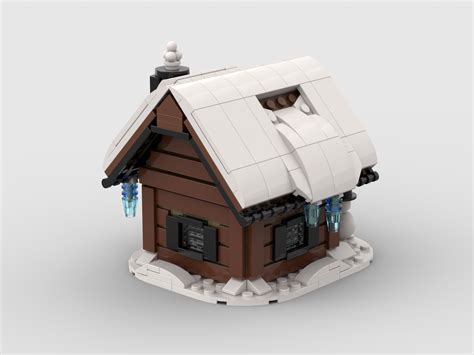 Lego Moc Wooden Cabin In Winter By Sch0rrsch Rebrickable Build With